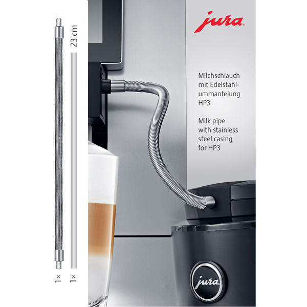 Jura Milk Pipe HP3 with cover in stainless steel