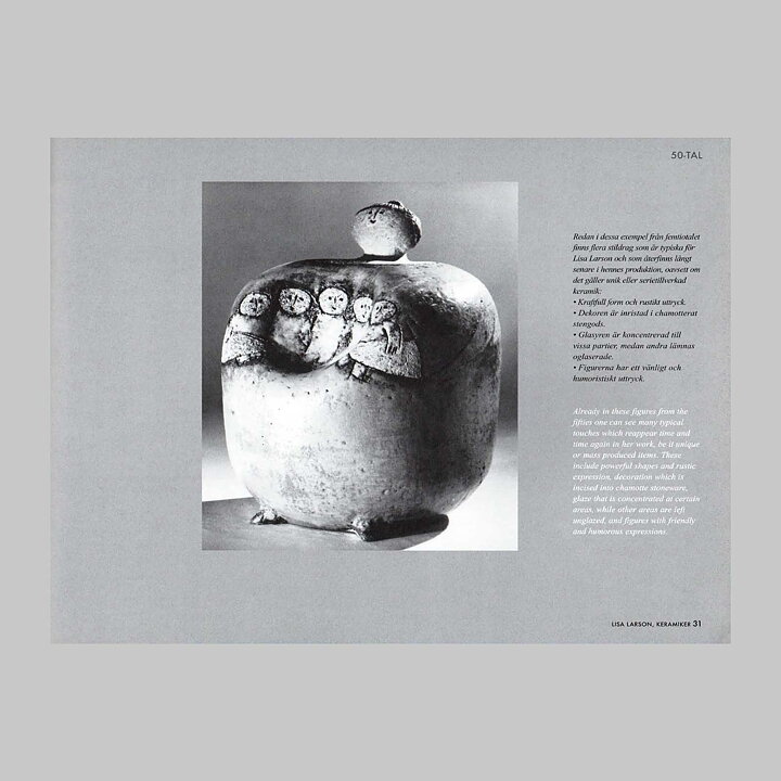 Lisa Larson (2014) Book "Lisa Larson, Ceramic Designer"