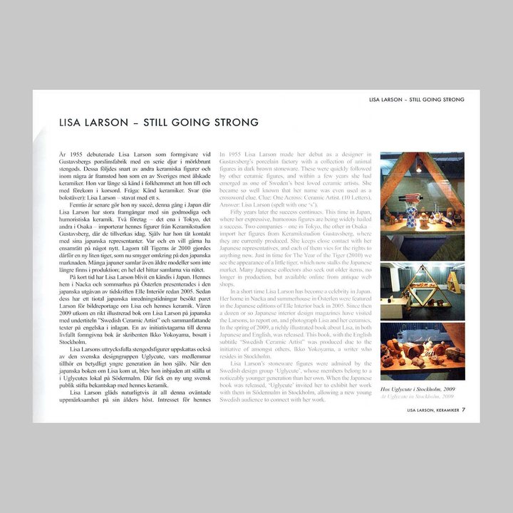 Lisa Larson (2014) Book "Lisa Larson, Ceramic Designer"