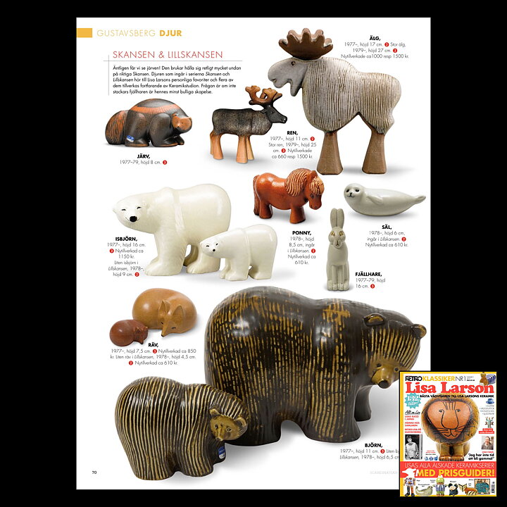 Lisa Larson (Skansen 1976) Plucky Polar Hare 17 cm (4)