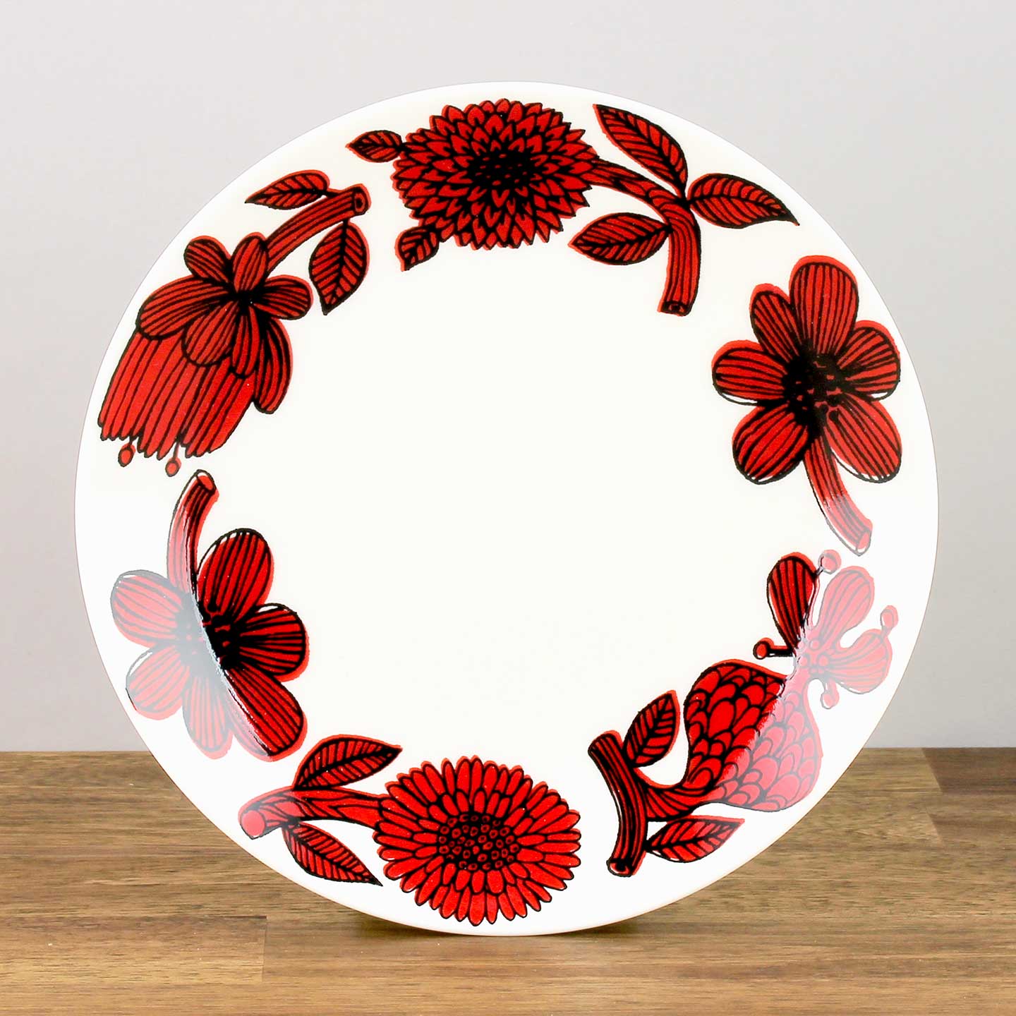 Stig Lindberg (Red Aster 2000s) Splendid Small Plate (18 cm)