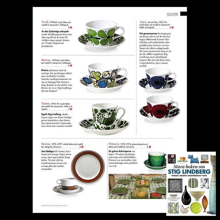 Stig Lindberg (Red Aster 2000s) Splendid Small Plate (18 cm)