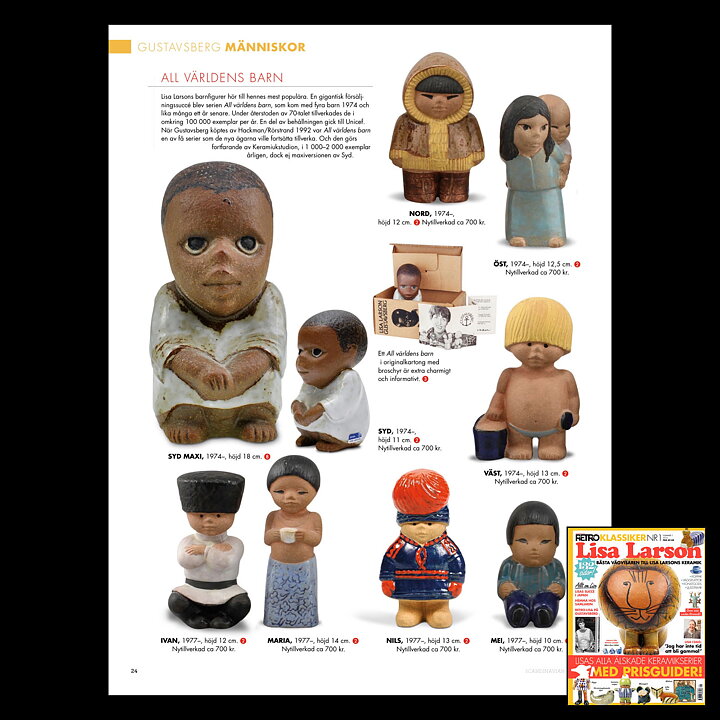 Lisa Larson (All världens barn 1975) Lovely Ivan figurine with original ...
