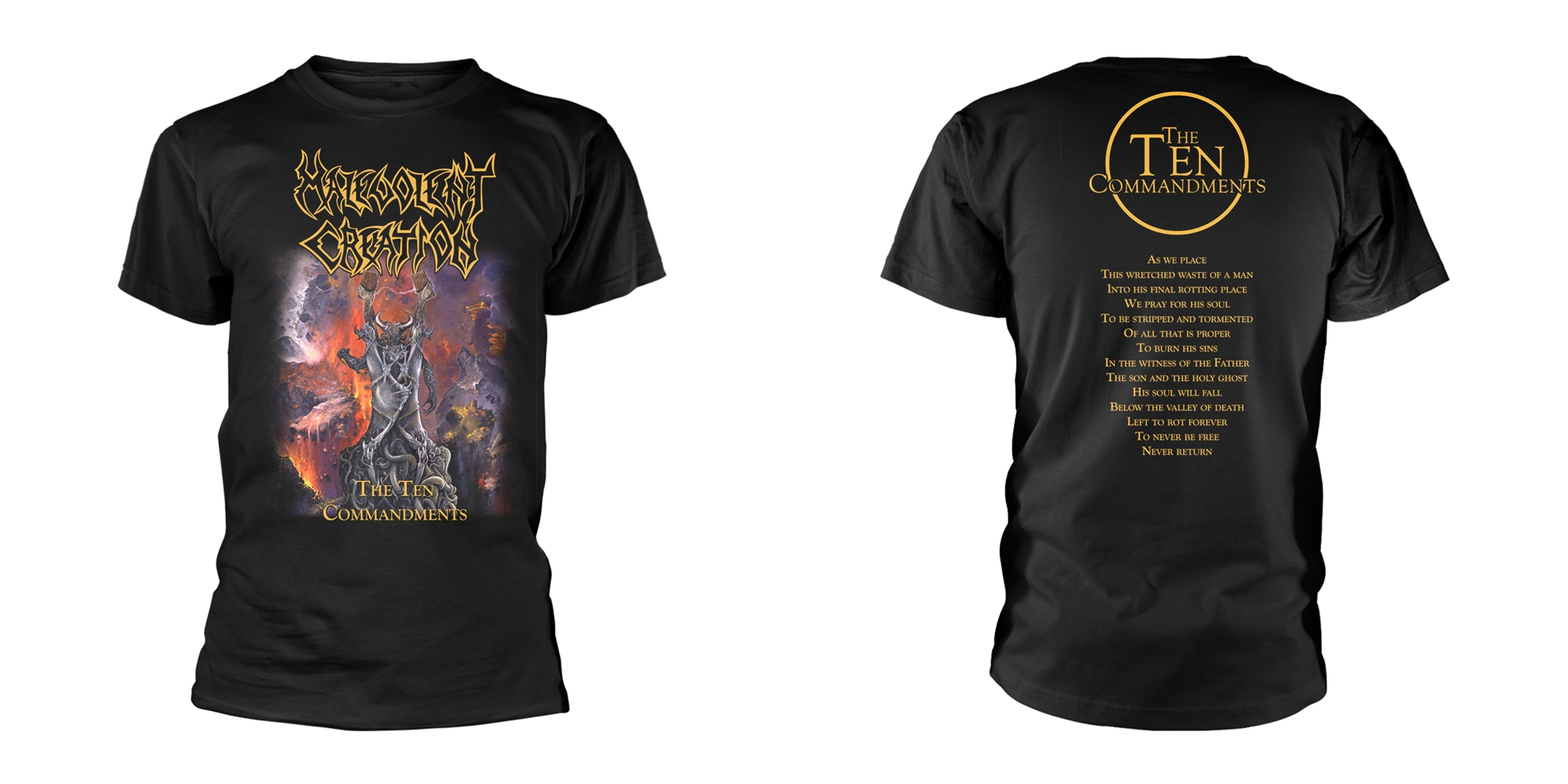 Punk Metal Store - MALEVOLENT CREATION - T-SHIRT, THE TEN COMMANDMENTS