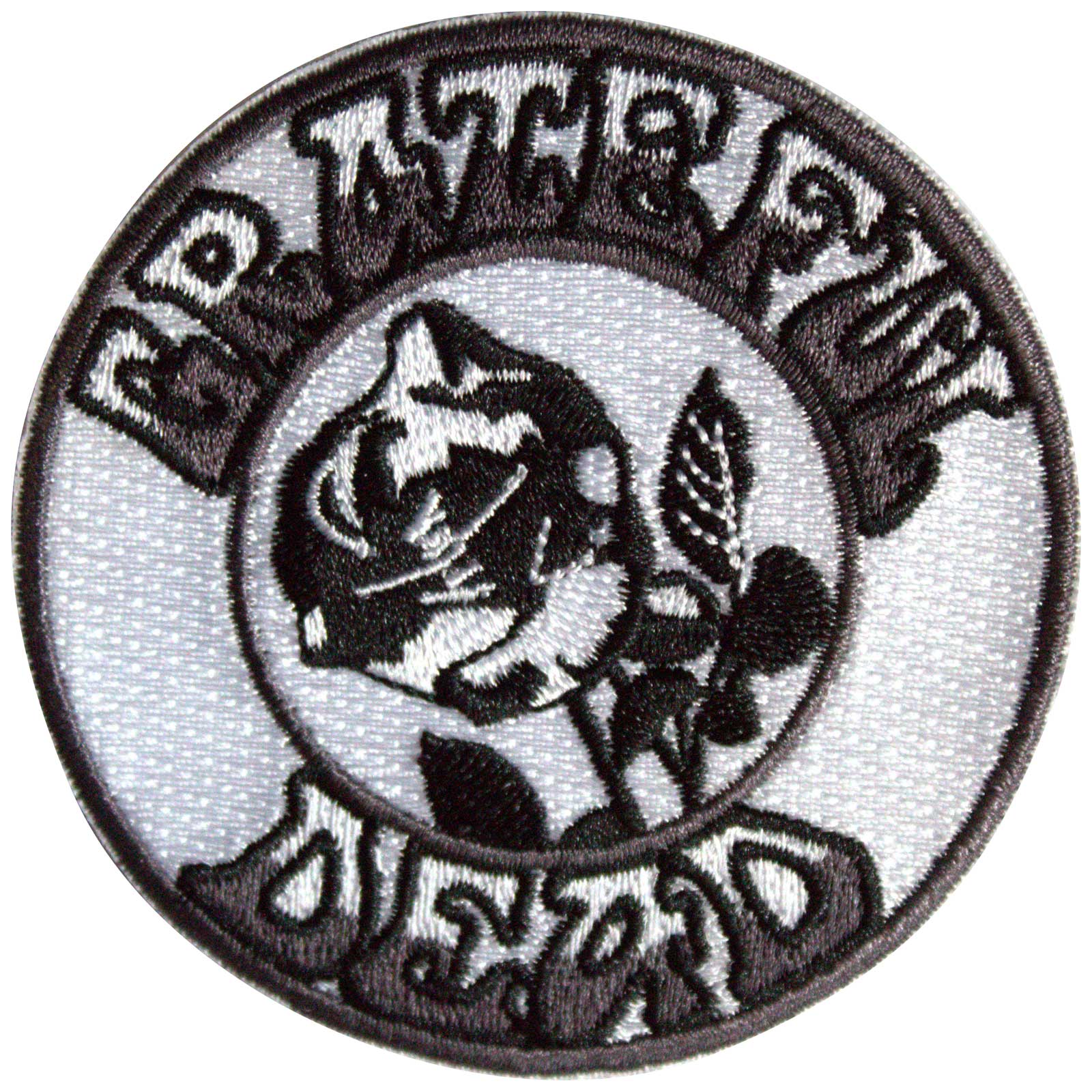 Grateful Dead Woven Patch: Black & White Rose (Standard) - www.plugged.se