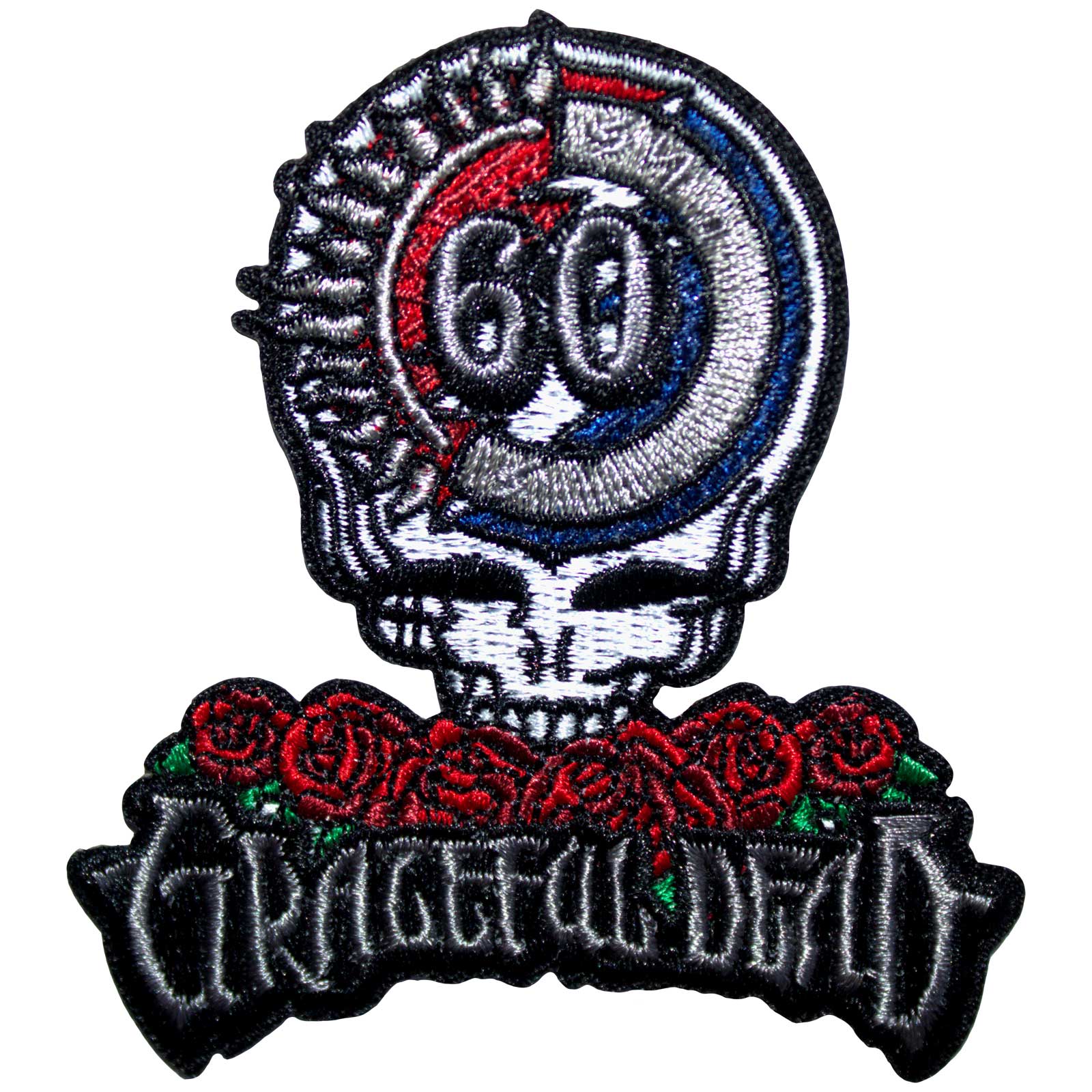 Grateful Dead Woven Patch: 60th Anniversary Skull & Logo (Standard ...