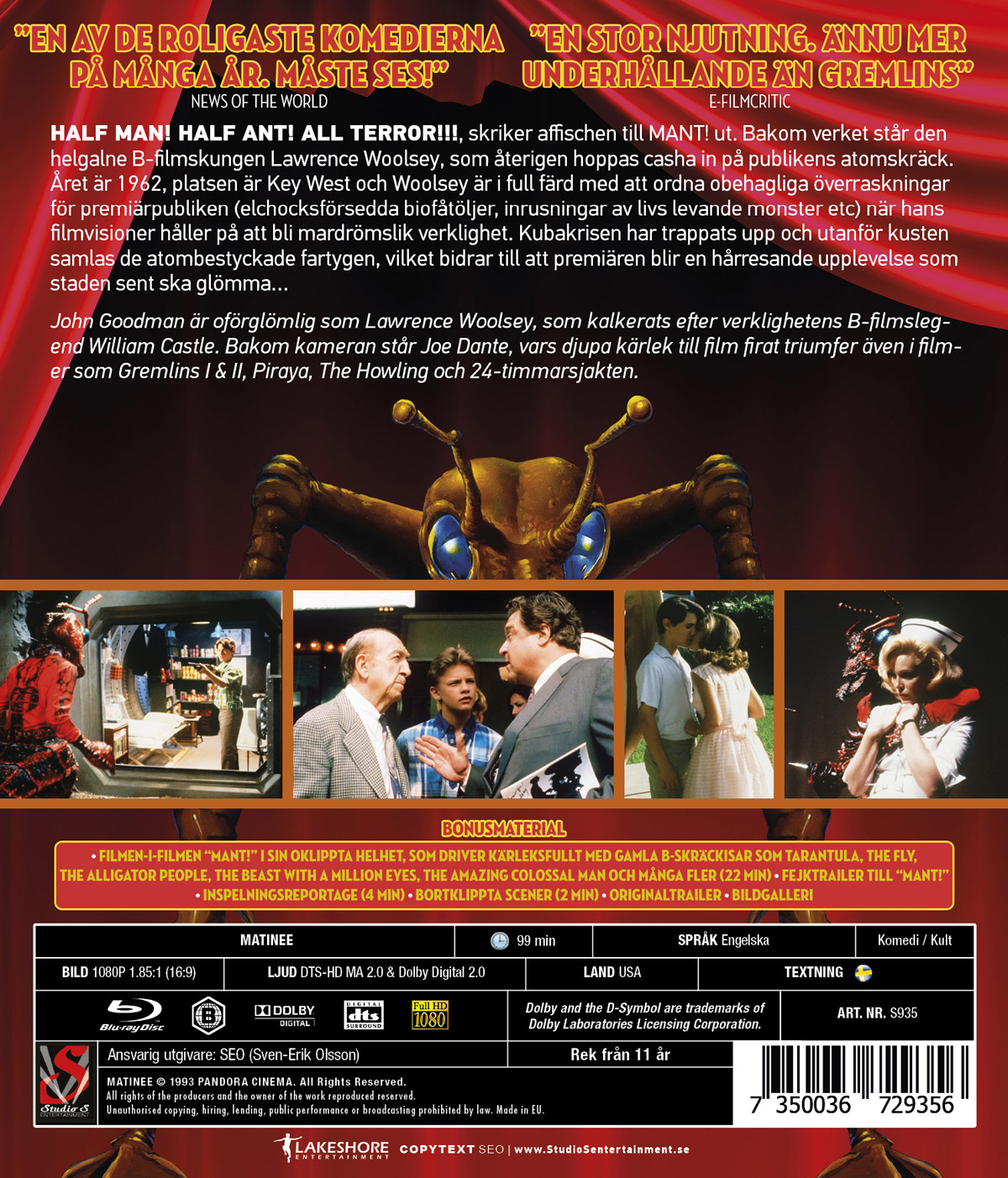 Matinee (Blu-ray) - Kvarnvideo.se