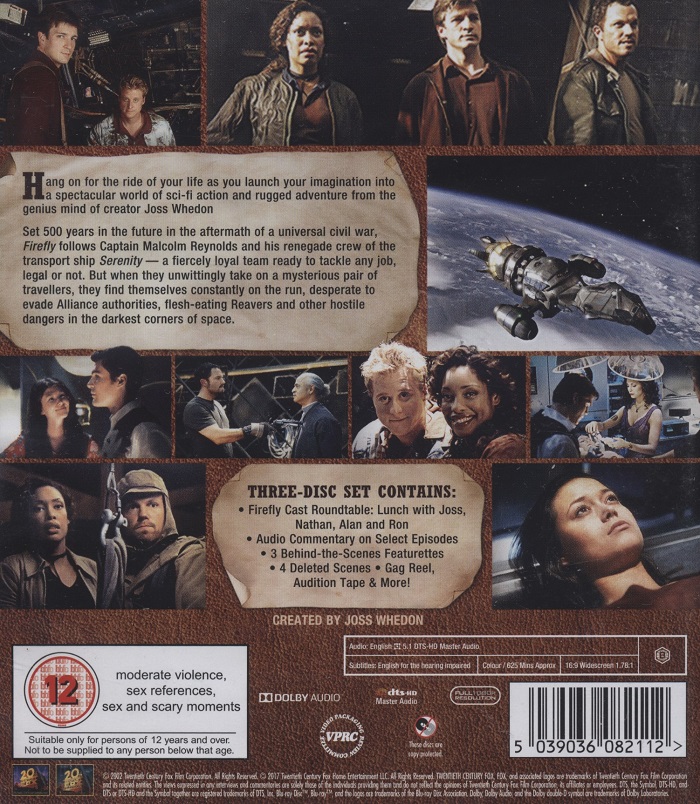 Firefly - Complete Series (3-disc) (ej svensk text) (Blu-ray ...