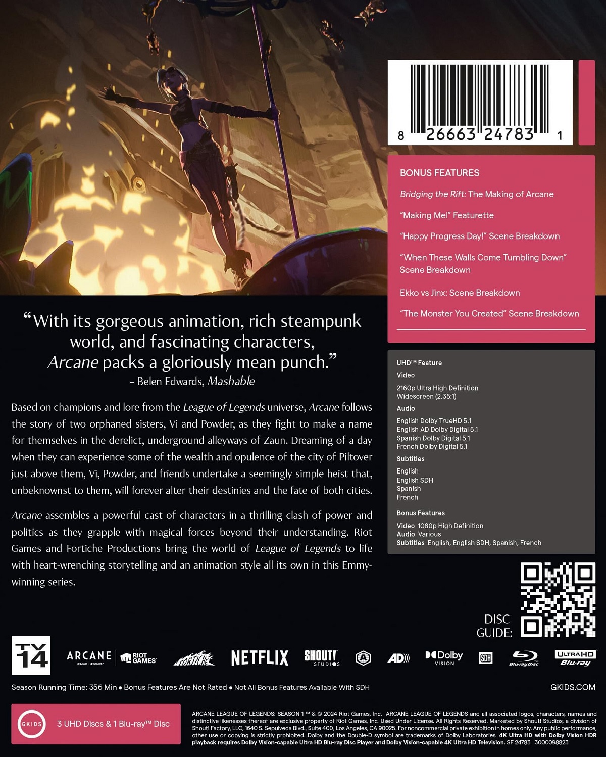 Arcane - League Of Legends - Season 1 (Limited Edition Steelbook) (ej ...