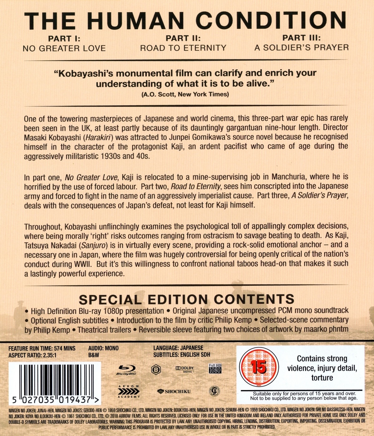 The Human Condition Trilogy (ej svensk text) (Blu-ray) - Kvarnvideo.se