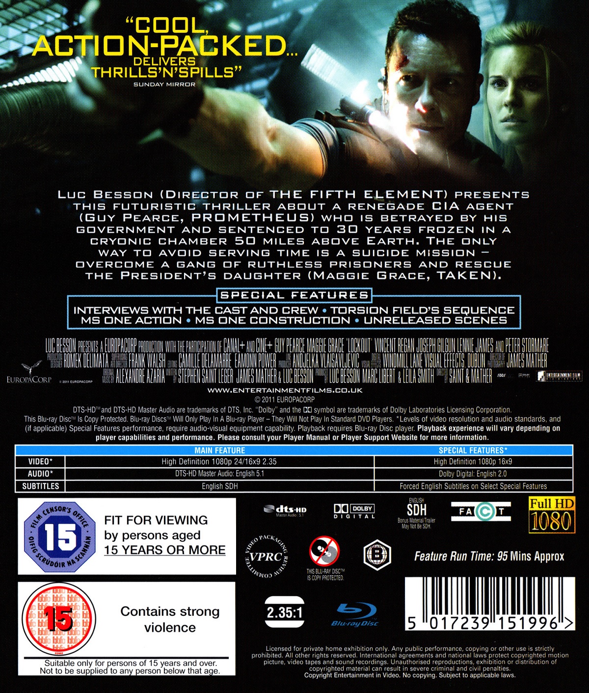 Lockout (ej svensk text) (Blu-ray) - Kvarnvideo.se
