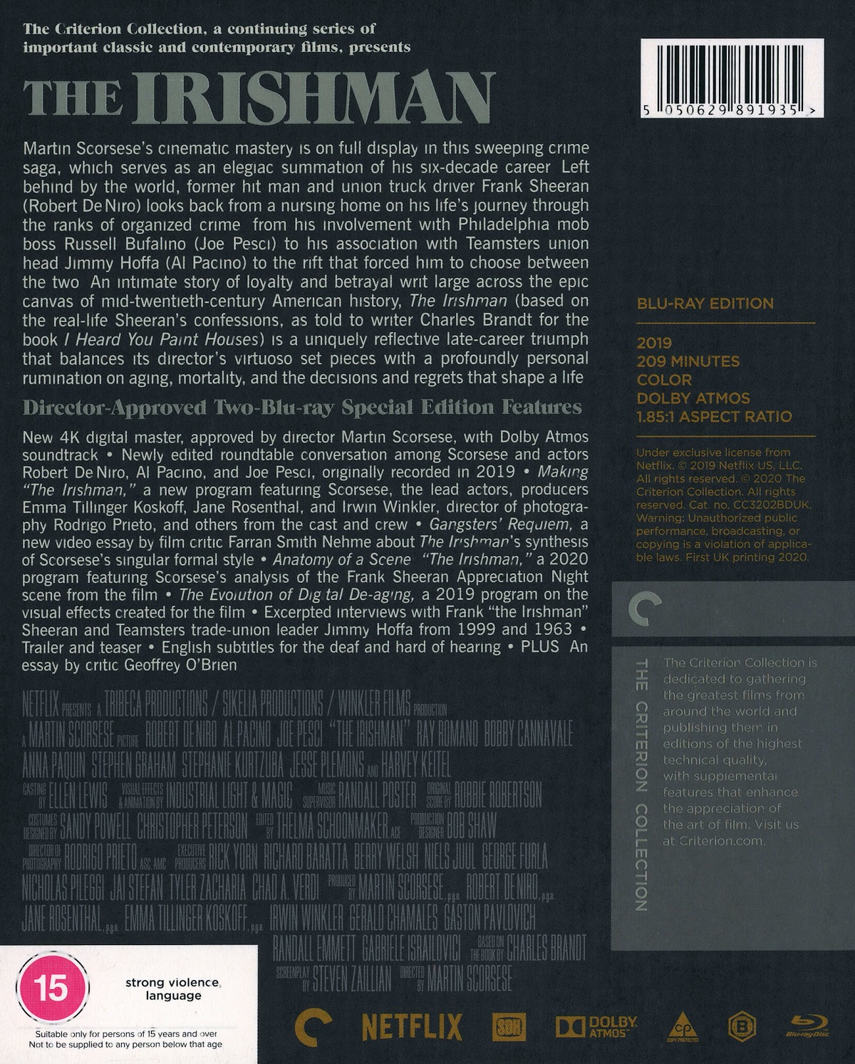 The Irishman (Criterion Collection) (Digipack) (ej svensk text) (Blu ...