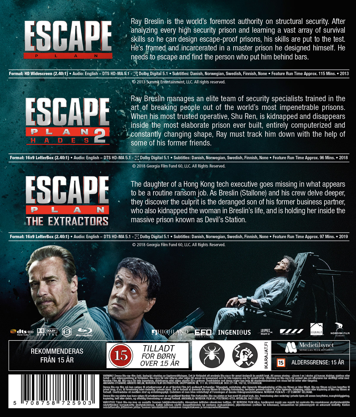 Escape Plan 1-3 (Blu-ray) - Kvarnvideo.se