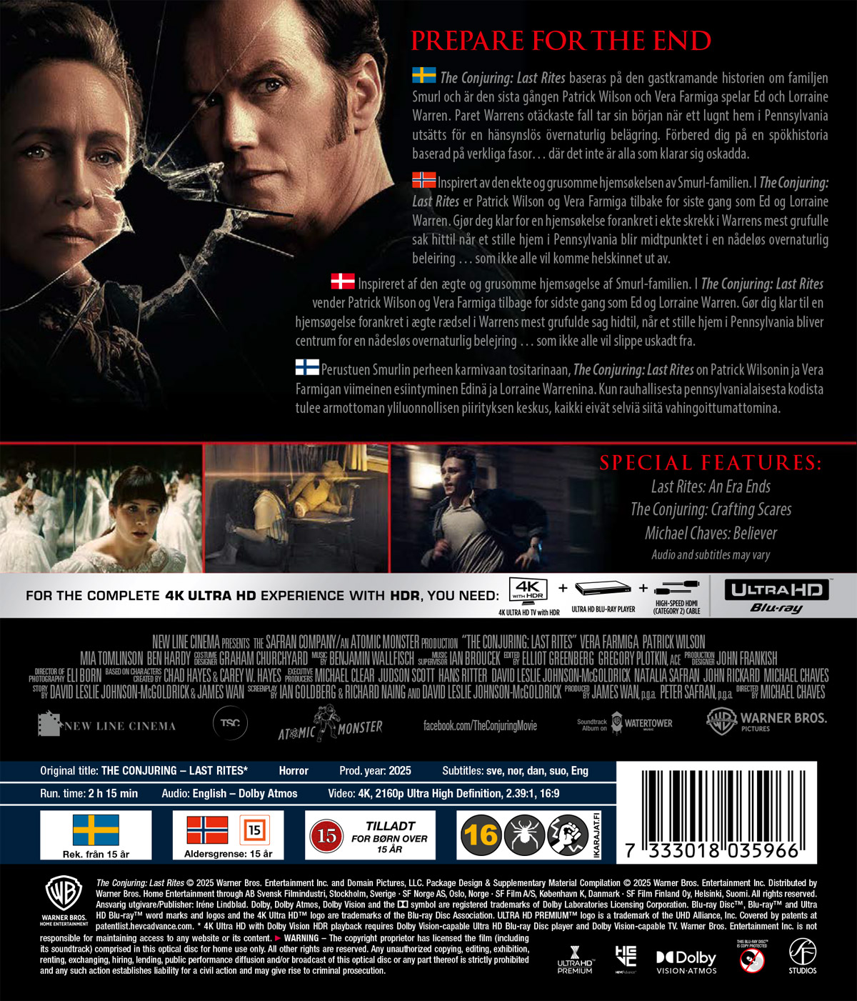 The Conjuring 4: Last Rites (4K Ultra HD) - Kvarnvideo.se
