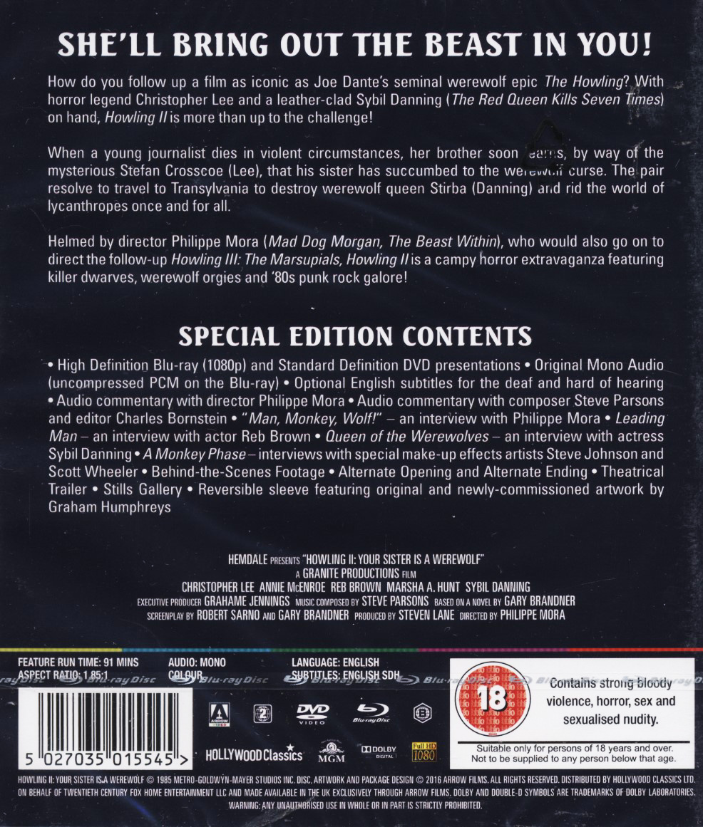 Howling II (ej svensk text) (Blu-ray + DVD) - Kvarnvideo.se