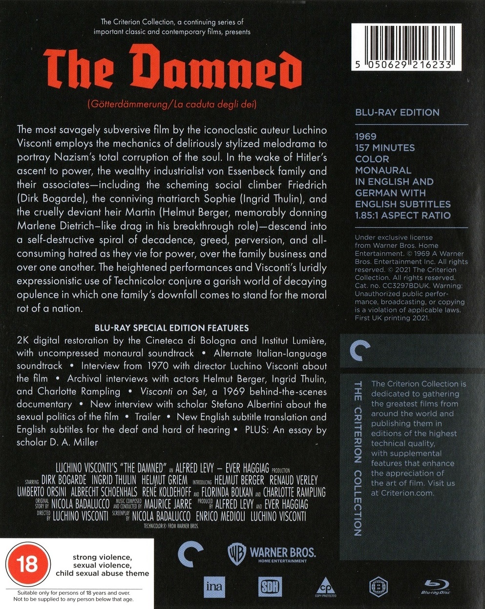 The Damned (Criterion Collection) (ej svensk text) (Blu-ray ...