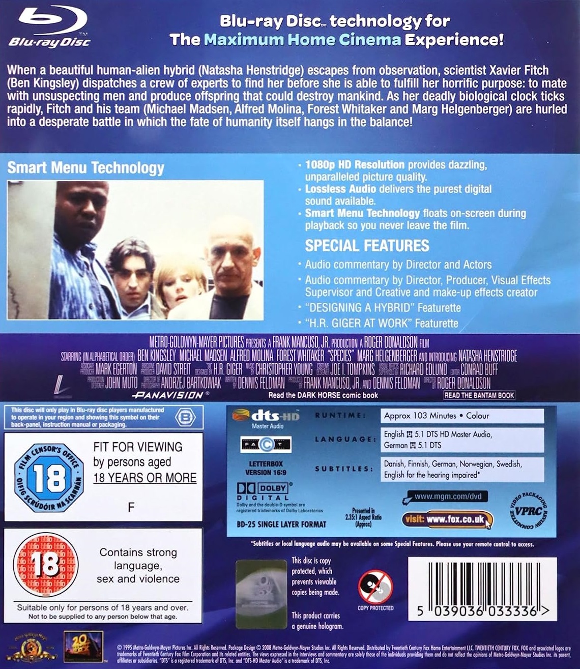 Species (Blu-ray) - Kvarnvideo.se