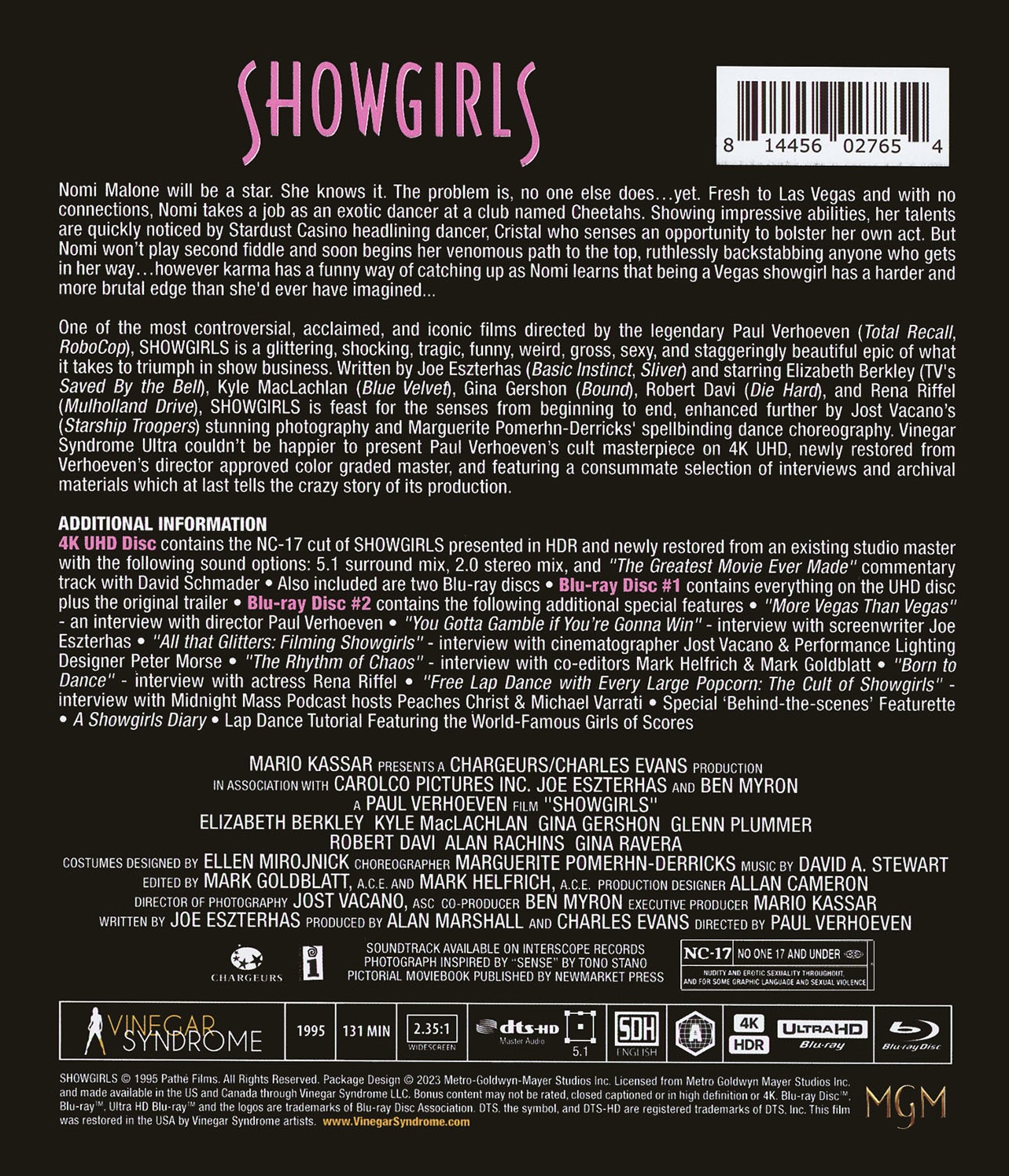 Showgirls Ej Svensk Text 4k Ultra Hd Blu Ray
