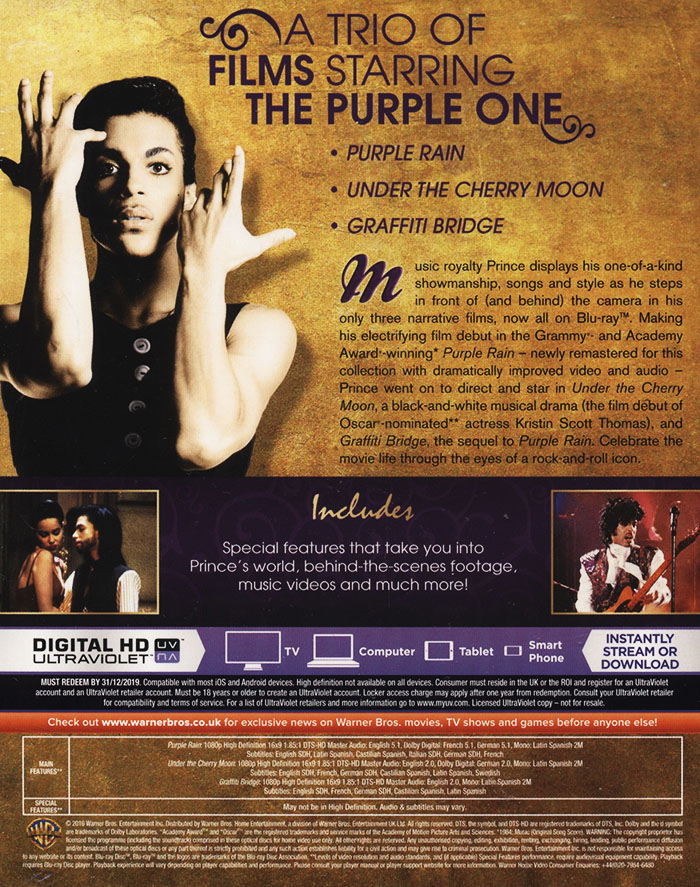 Prince Movie Collection (ej svensk text) (Blu-ray) - Kvarnvideo.se