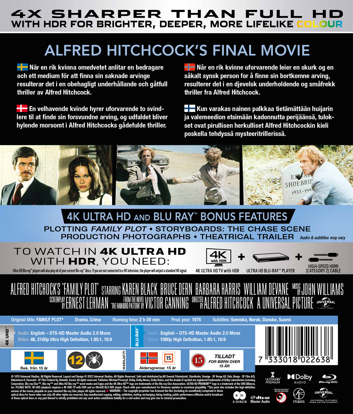 Family Plot (4K Ultra HD + Blu-ray) - Kvarnvideo.se