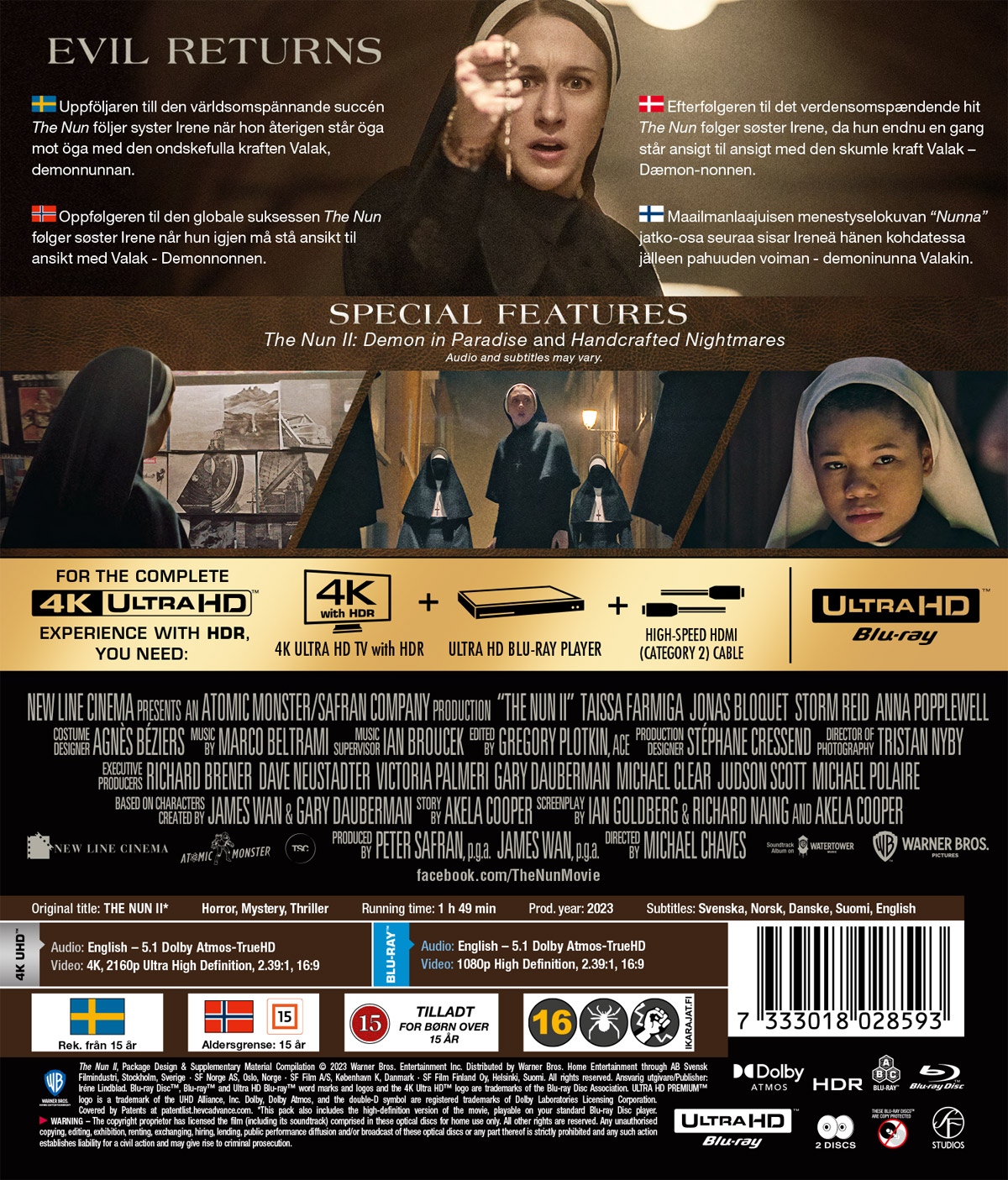 The Nun II (4K Ultra HD + Blu-ray) - Kvarnvideo.se