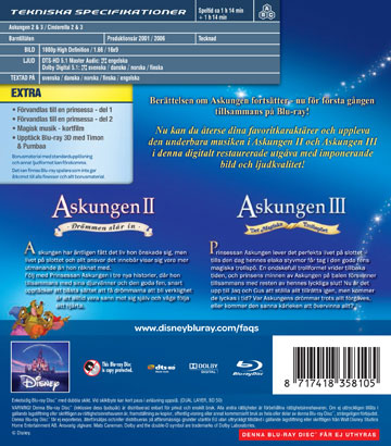 Askungen II - Drömmen Slår In / Askungen III - Det Magiska Trollspöet (2-disc) (Blu-ray ...