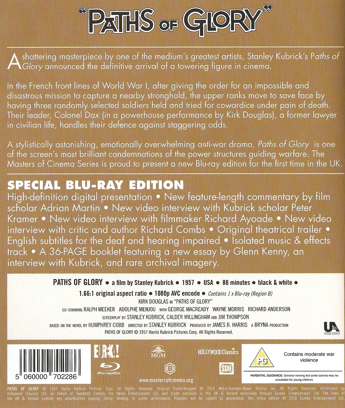 Paths of Glory (ej svensk text) (Blu-ray) - Kvarnvideo.se