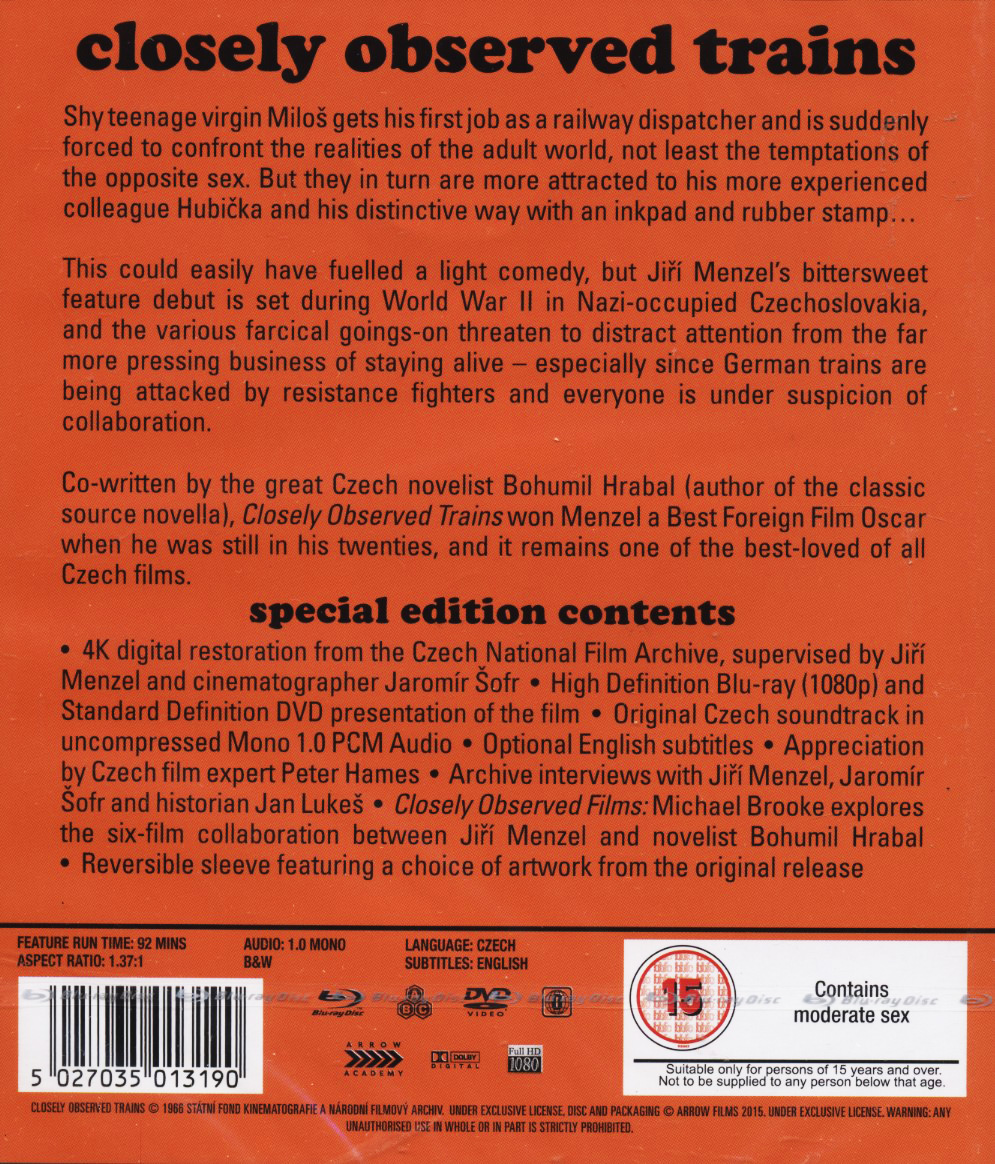 Closely Observed Trains (ej svensktext) (Blu-ray + DVD) - Kvarnvideo.se
