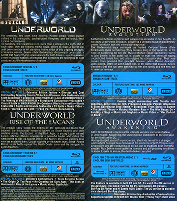 Underworld Quadrilogy (ej svensk text) (Blu-ray) - Kvarnvideo.se