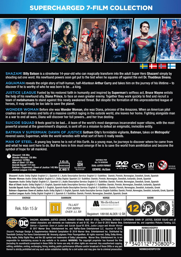 DC Comics 7-Film Collection - Kvarnvideo.se