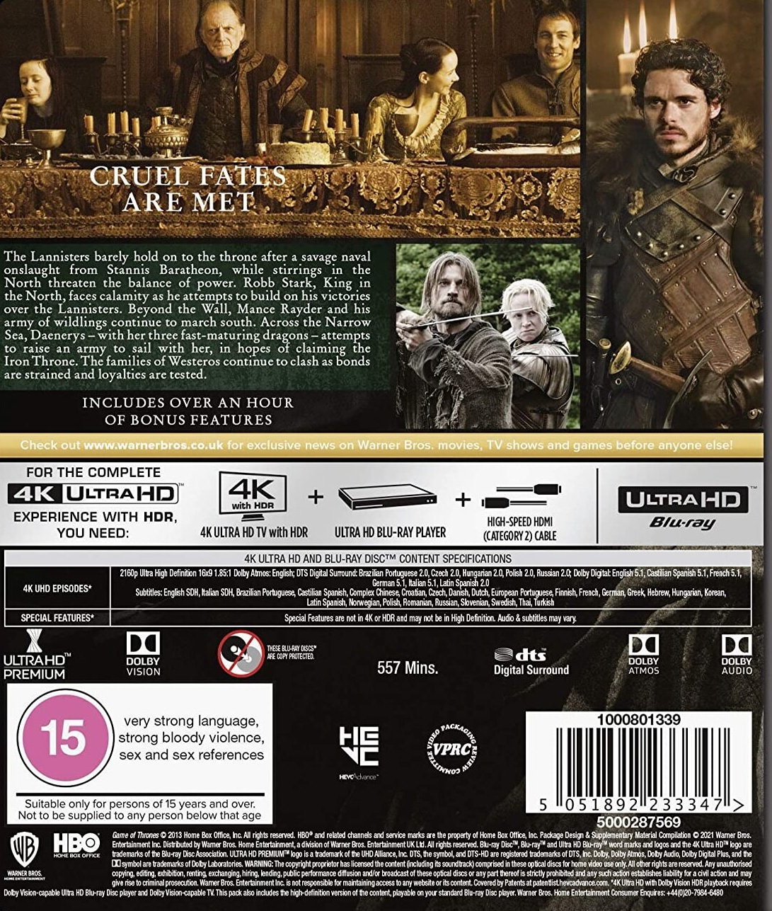 Game of Thrones - Säsong 3 (4K Ultra HD) - Kvarnvideo.se