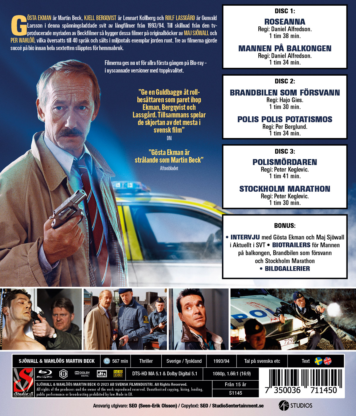 Sjöwall & Wahlöös Martin Beck filmer (Blu-ray) - Kvarnvideo.se