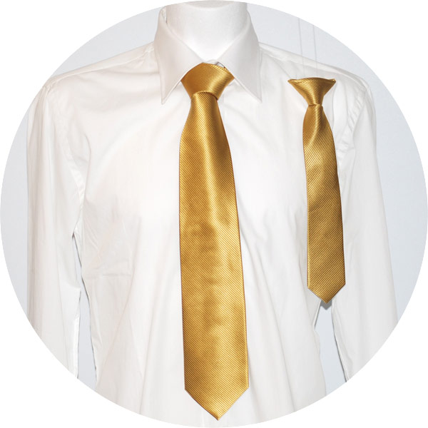 Far och son slipsar guld FS152 - Slipskungen