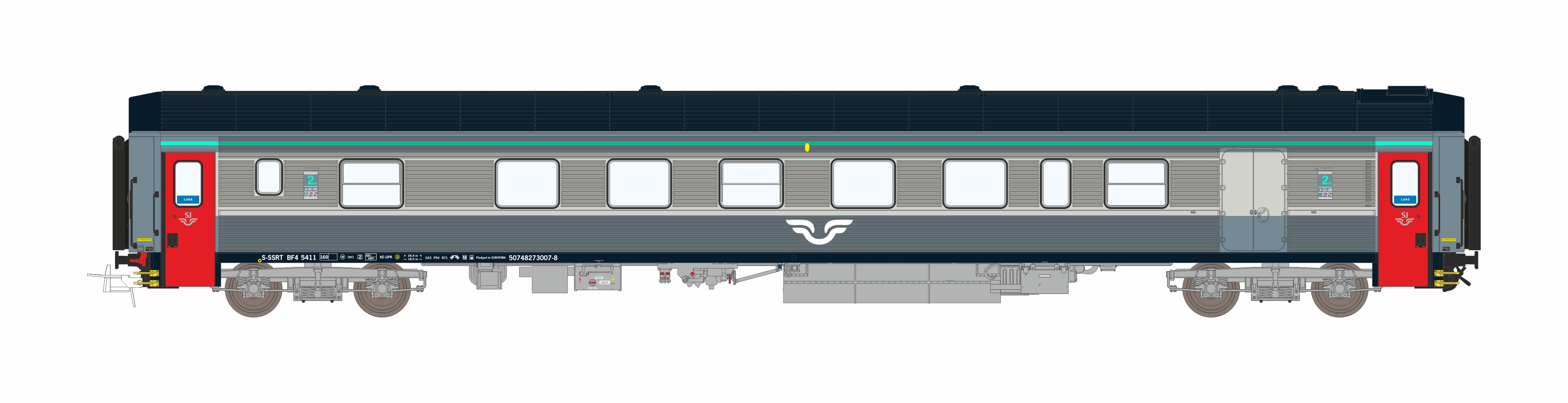 Personvagn BF4 5407 SSRT - Habo Hobby