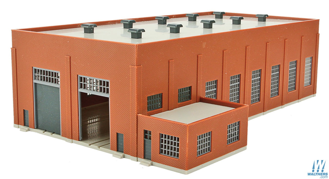 Two-Stall 130 Brick Diesel House - Habo Hobby