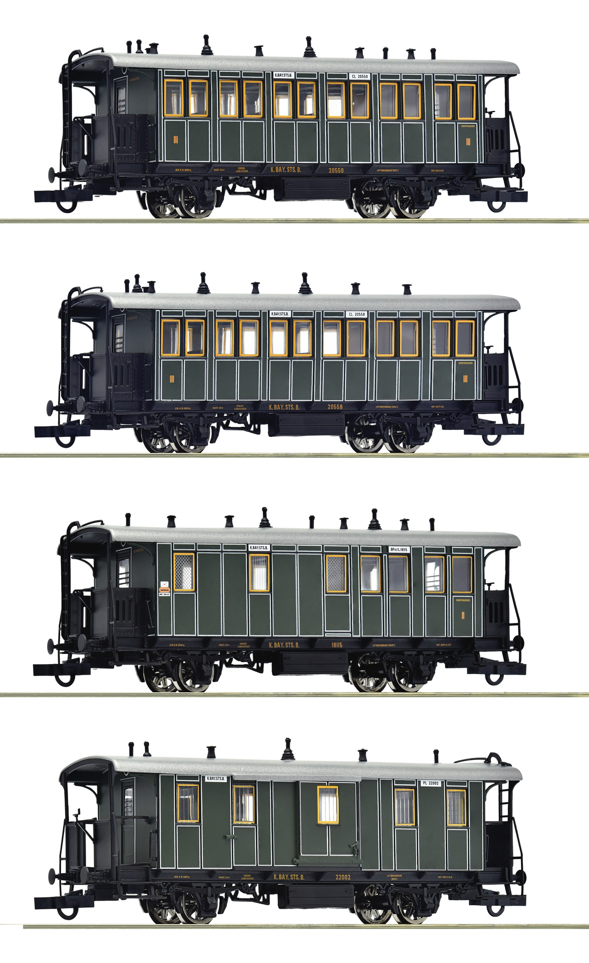 4 piece set: Local passenger train - Habo Hobby