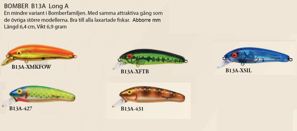 Bomber Wobbler B13A, 7g, 6,4cm - beten.nu