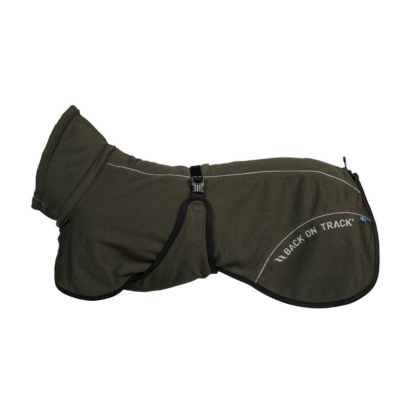 Back on Track Bay Dog Mesh Rug - Olive/High Tail Set - PETSTER