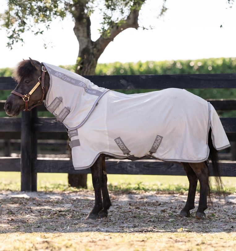 💬1 - Horseware Amigo Bug Rug Plus Petite Sølv/Titanium Grå & Sølv ...