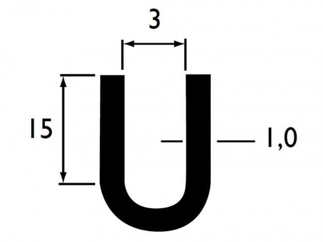 Veteranshop.se - Gummilist U-profil