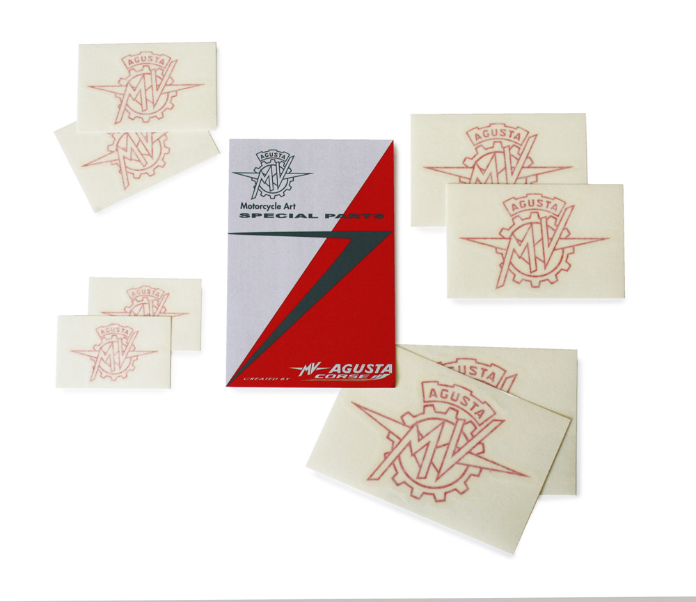 SuperClassics.com - MV Agusta assorted stickers kit red