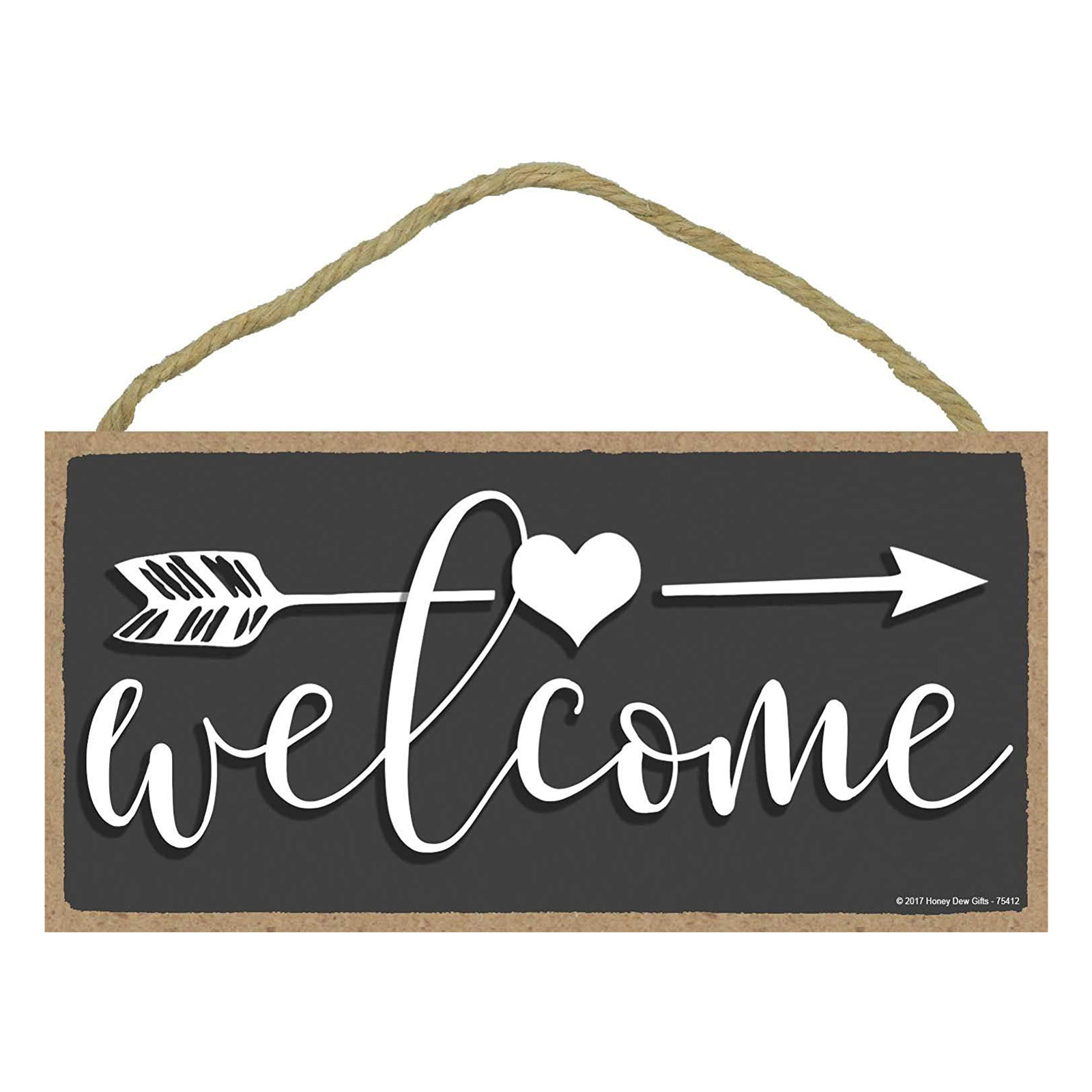 Sparklingdesign - Wood hanging "Welcome " arrow