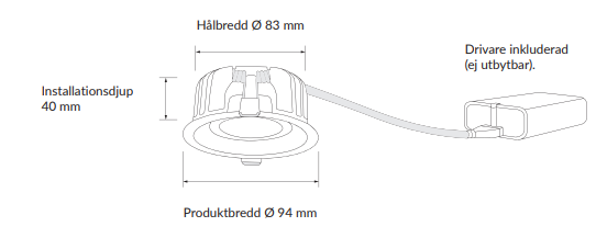 PLEJD DWN-01-W Downlight Tilt Vit IP44 2200-4000K - LEDshopen.se
