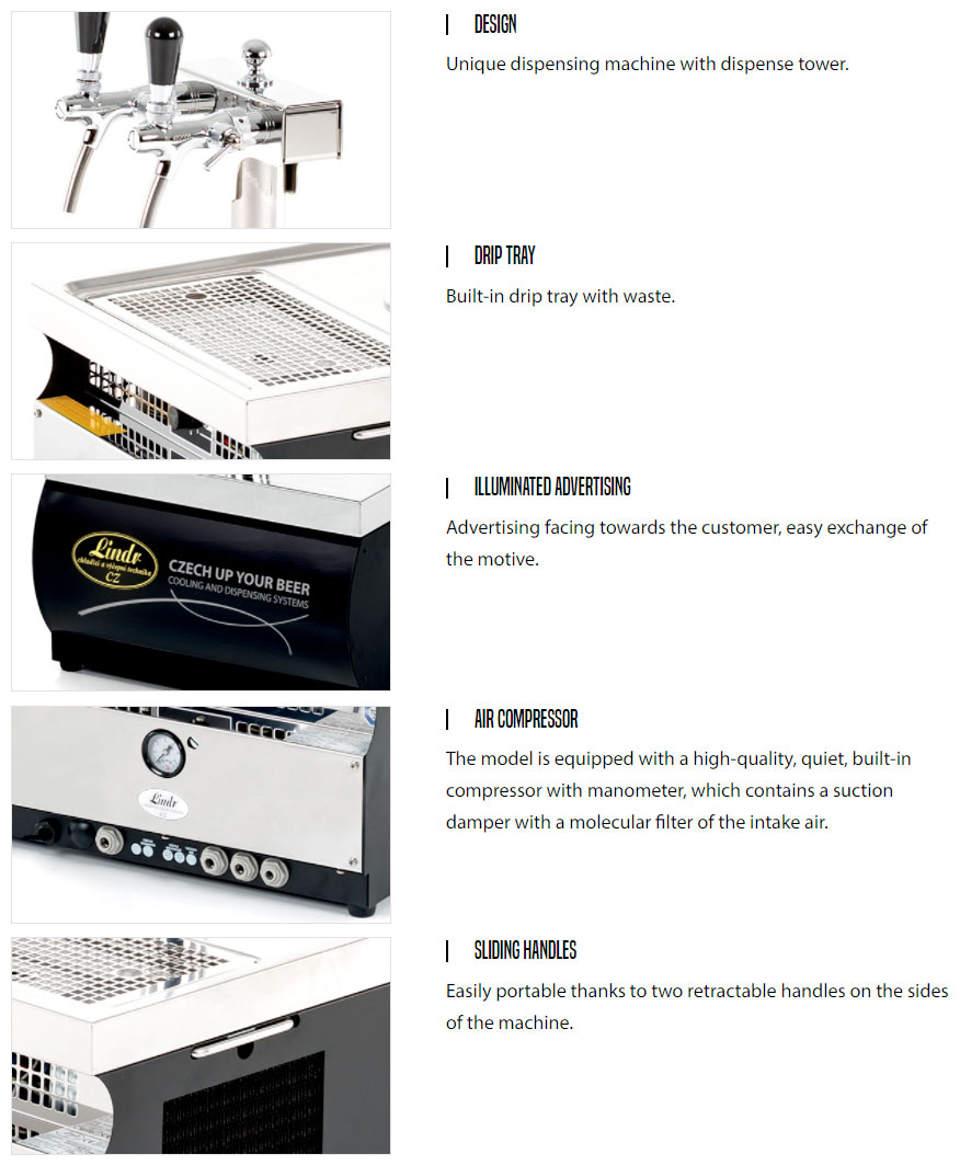 Lindr Kontakt 55/K Profi (2 haner + kompressor) - Mr. Malt