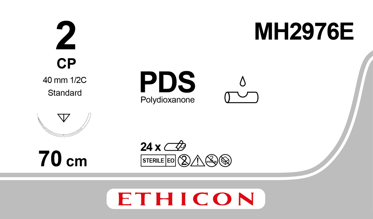 PDS II suture 2, MH2976E, CP 70 cm purple - Suture Online