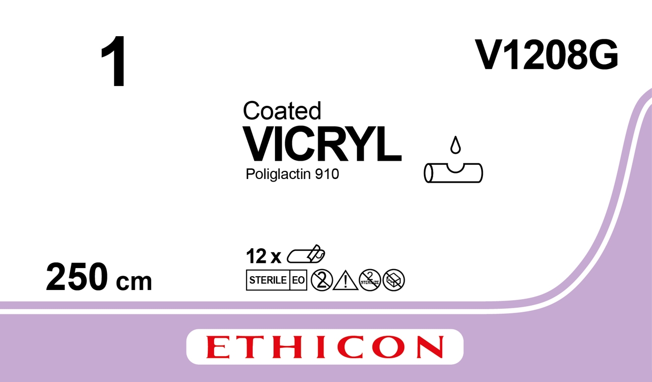 Vicryl sutur 1, V1208G, 250 cm purple REEL - Suturer Online