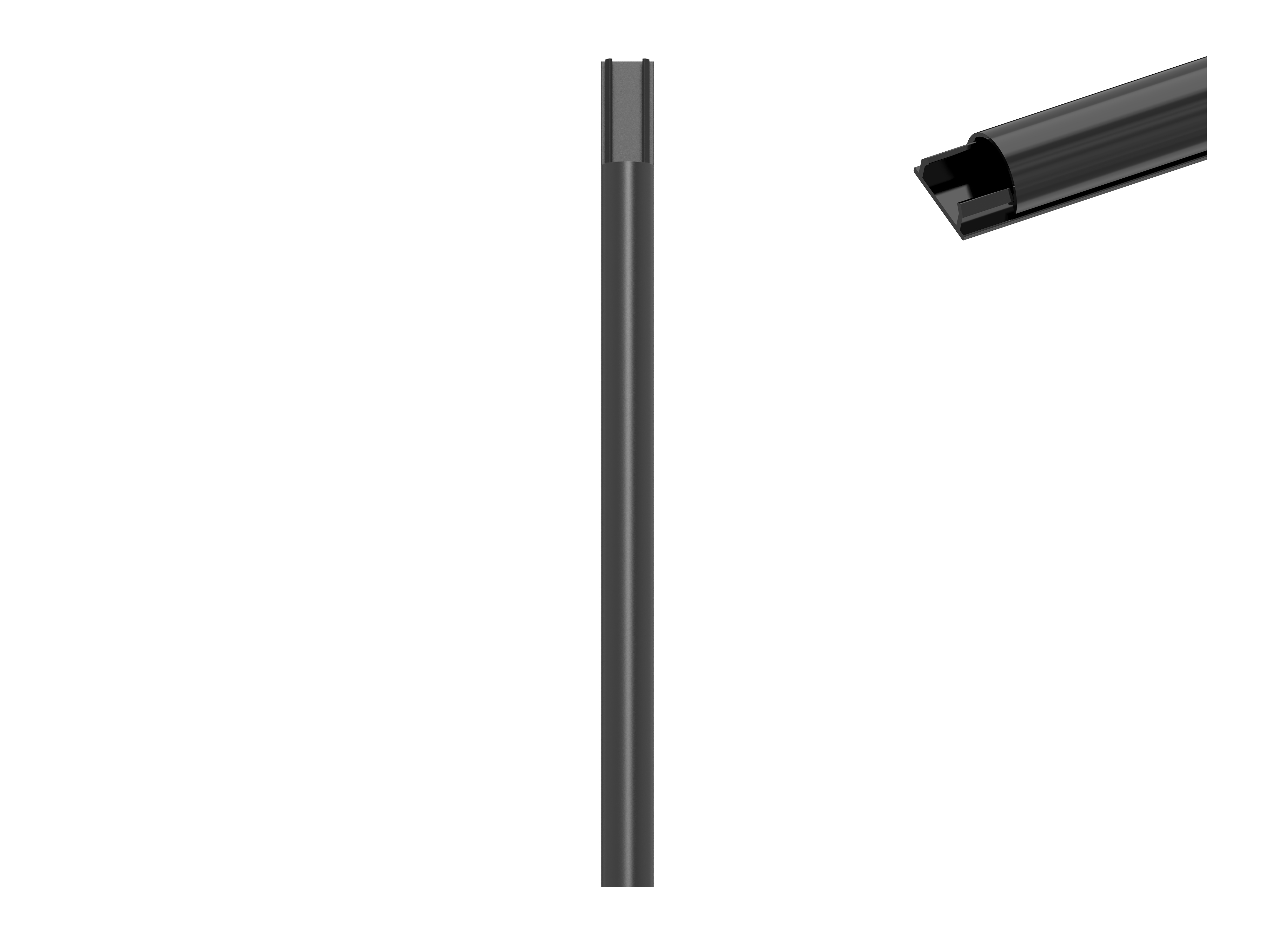 M Universal Cable Cover Black 18mm-W 1100-L - Multibrackets