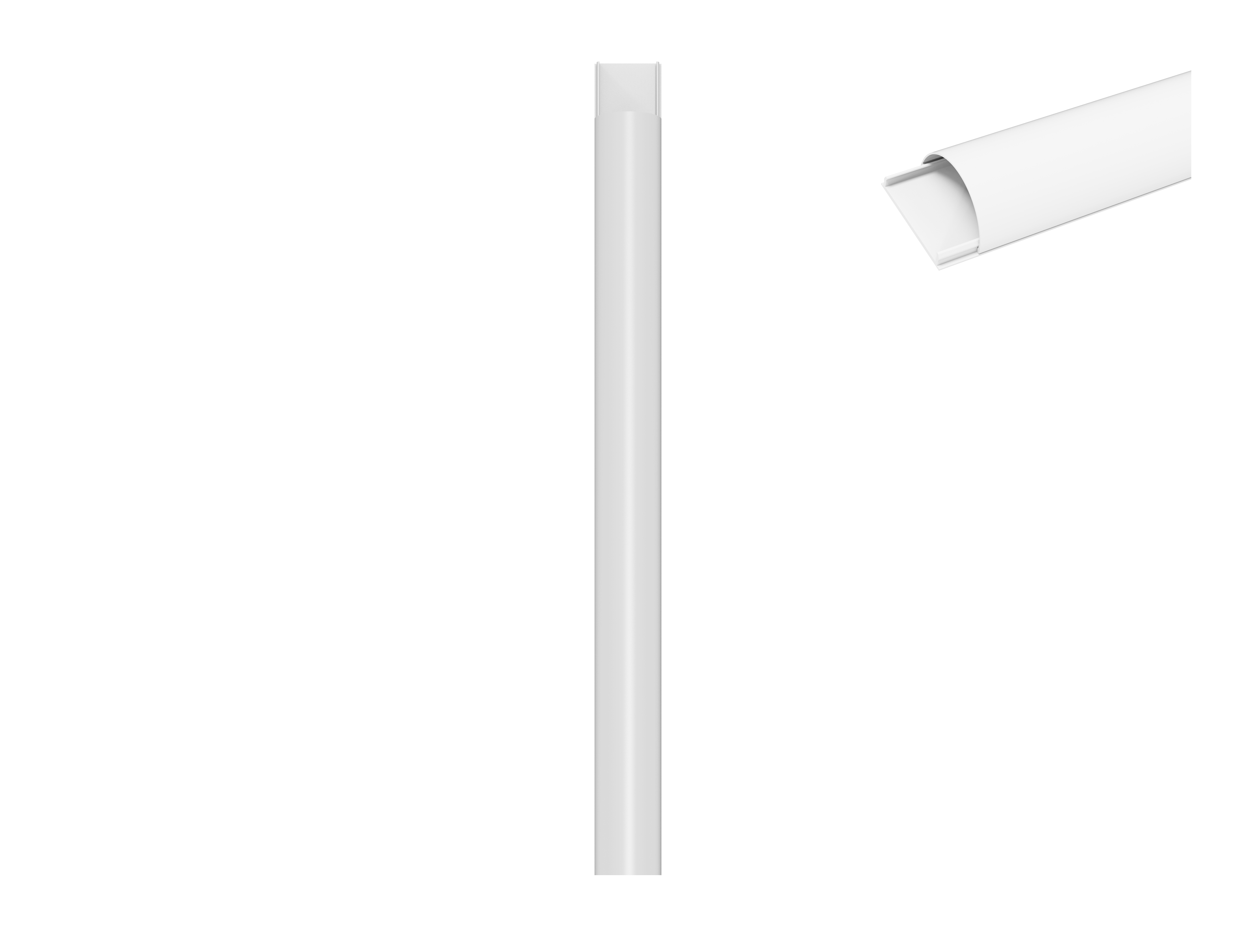 M Universal Cable Cover White 50mm-W 1600-L - Multibrackets