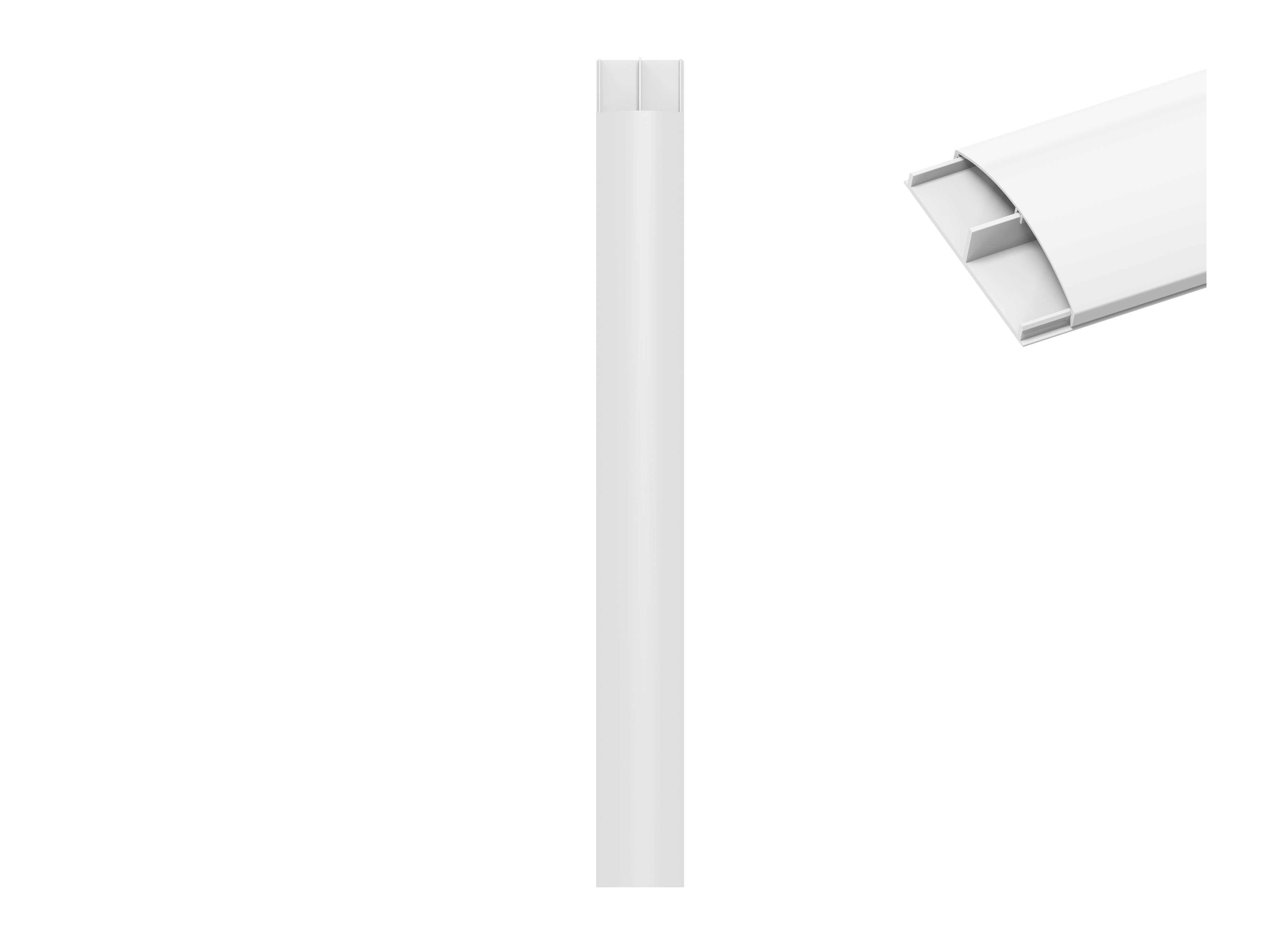 M Cable Cover SS White 75mm W - 1100mm L - Multibrackets