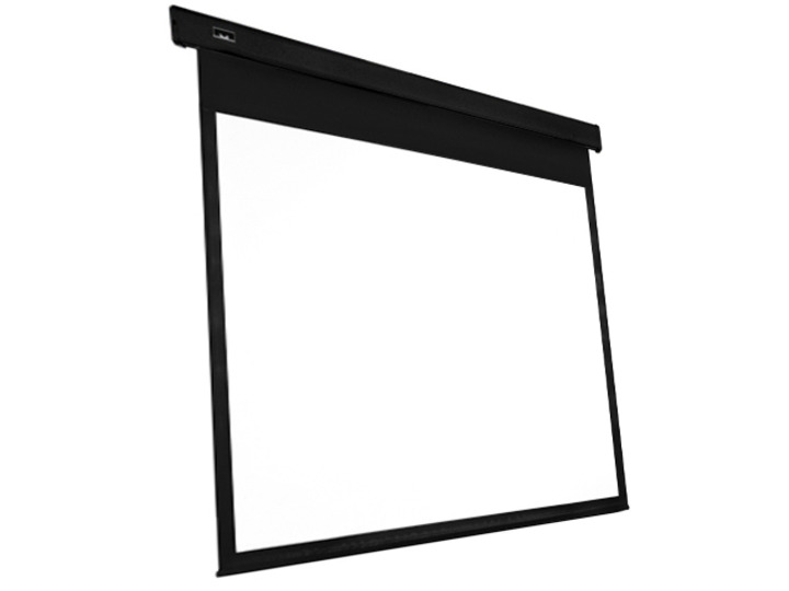 Motorized Projection Screen, 77 inch, 16:9 – Matte White – Black